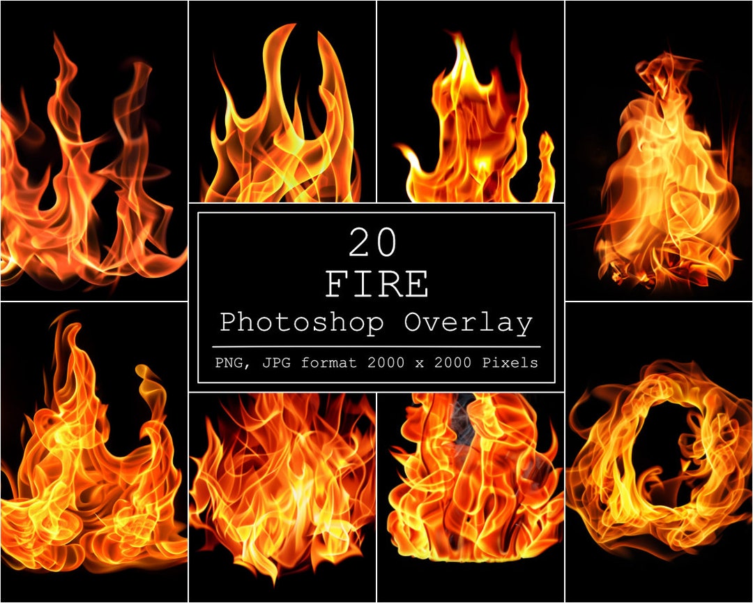 20 Fire Overlays Photoshop Fire Overlays DIGITAL DOWNLOAD - Etsy