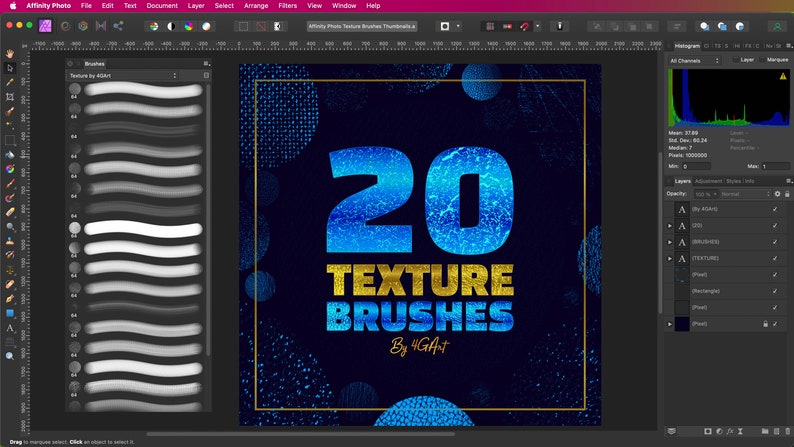 Affinity Texture Brushes for Affinity Photo and Affinity Designer Pixel ...