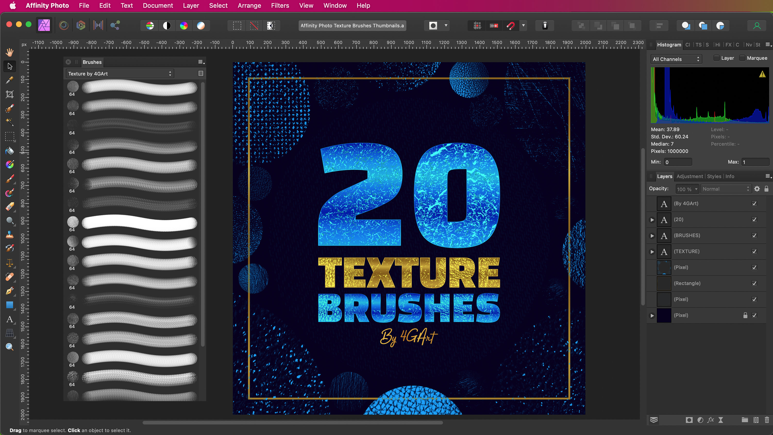 Affinity Texture Brushes for Affinity Photo and Affinity Designer Pixel ...