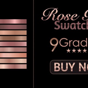 9 Rose Gold Metallic Gradient Swatches for Affinity Designer, Affinity ...