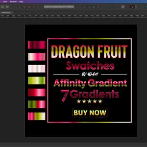 Dragon Fruit Gradient Swatches for Affinity Designer, Affinity Photo and Affinity Publisher ...