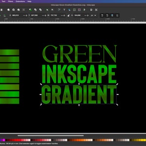 Green Color Gradient Swatches for Inkscape | Inkscape Green Gradient ...