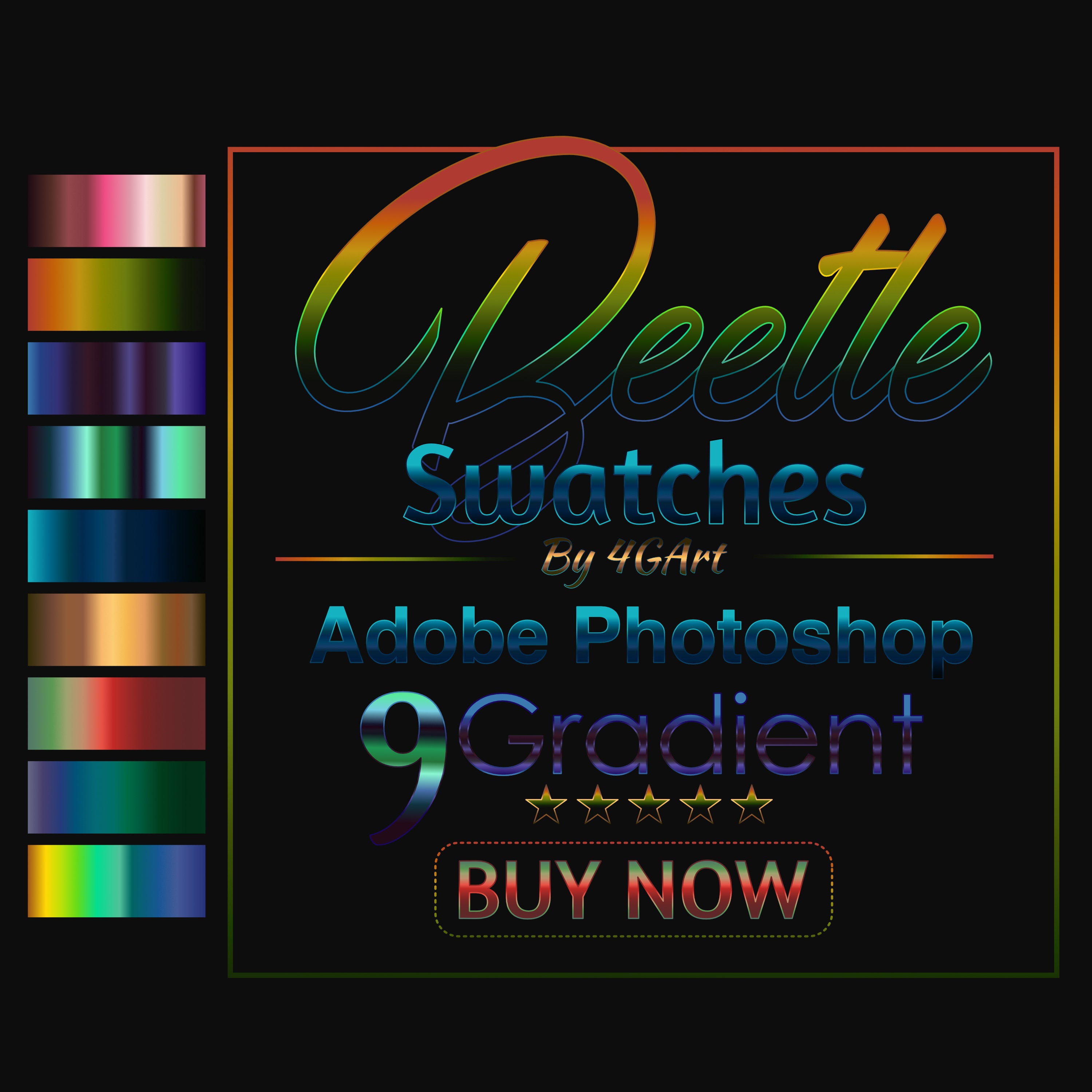 Beetle Color Gradient Swatches for Adobe Photoshop and Photopea.com - Etsy
