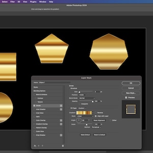7 Bright Gold Gradients for Photoshop and Photopea | Gold Gradient ...