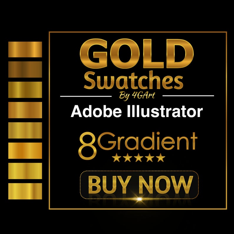 Gold Gradient Swatches for Adobe Illustrator - Etsy