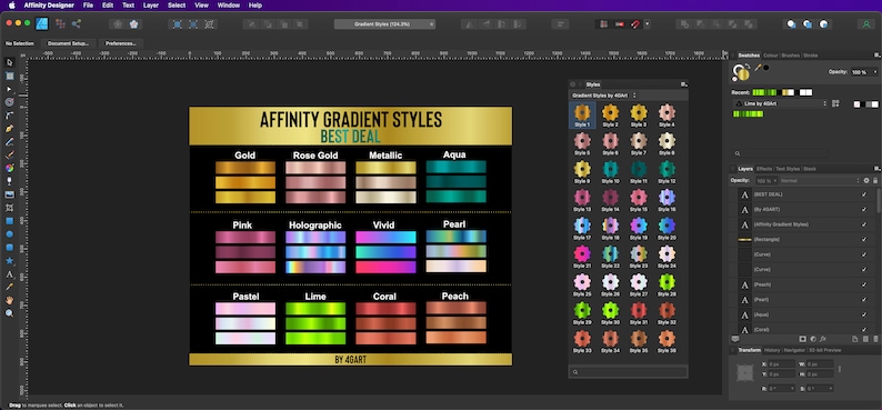 Affinity Gradient Styles for Affinity Designer, Affinity Photo and ...