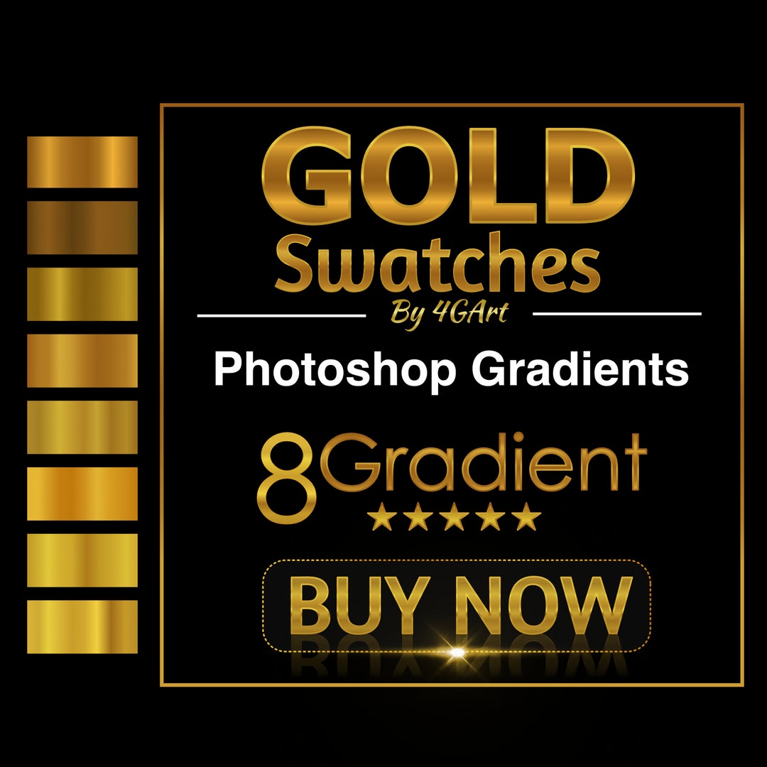 8 Gold Color Gradient for Photoshop and Photopea.com | Photoshop ...