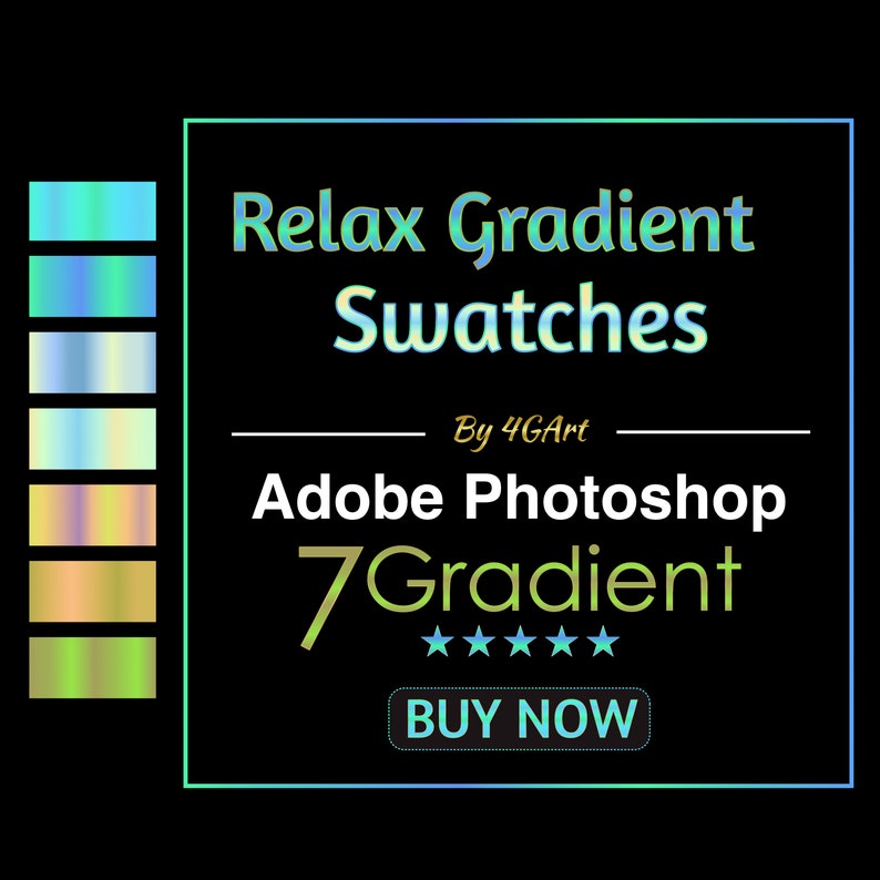 Relax Color Gradient Swatches for Adobe Photoshop and Photopea.com - Etsy