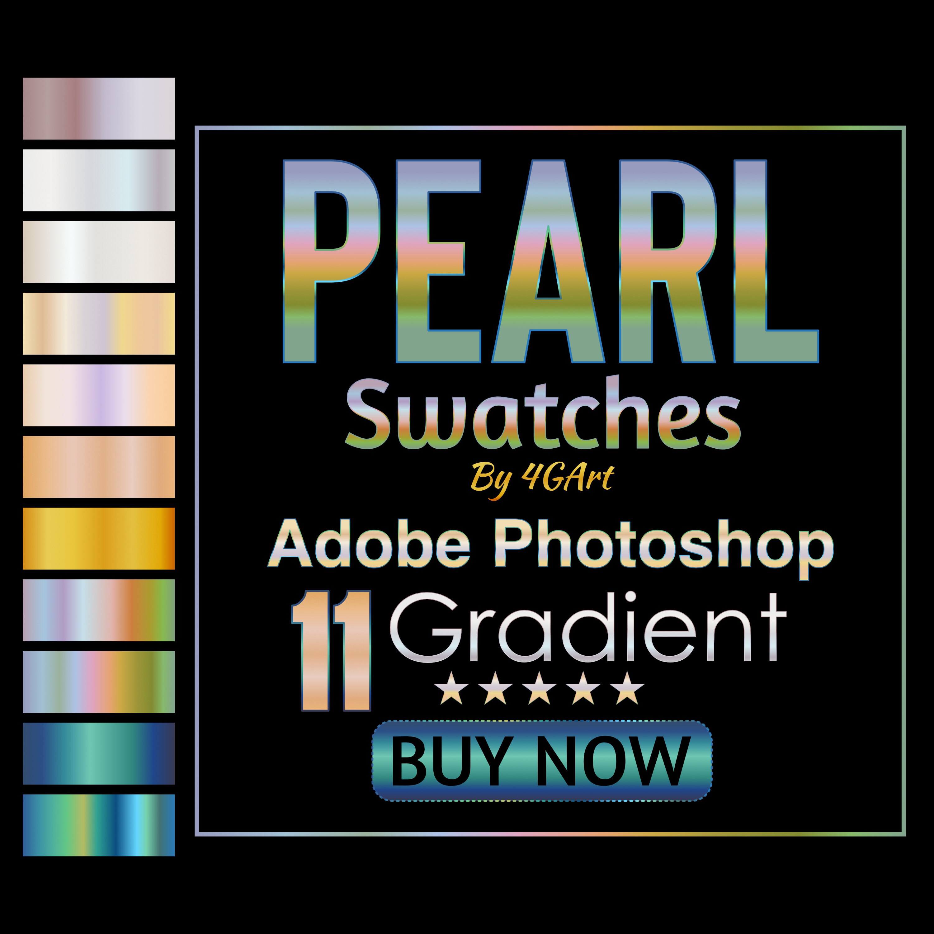 Pearl Color Gradient Swatches for Adobe Photoshop and Photopea.com ...