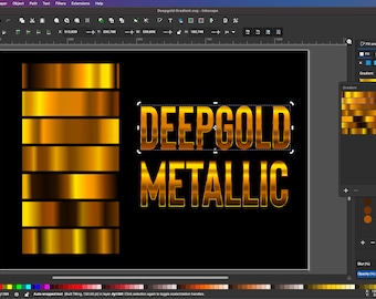Silver Metallic Color Gradient Swatches for Inkscape | Inkscape Silver ...