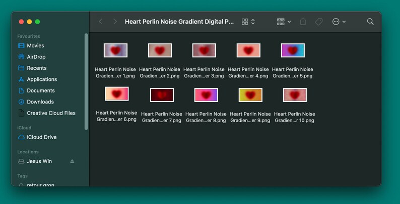 Heart Aura Gradient Digital Paper | Perlin Noise Gradient | Grainy ...
