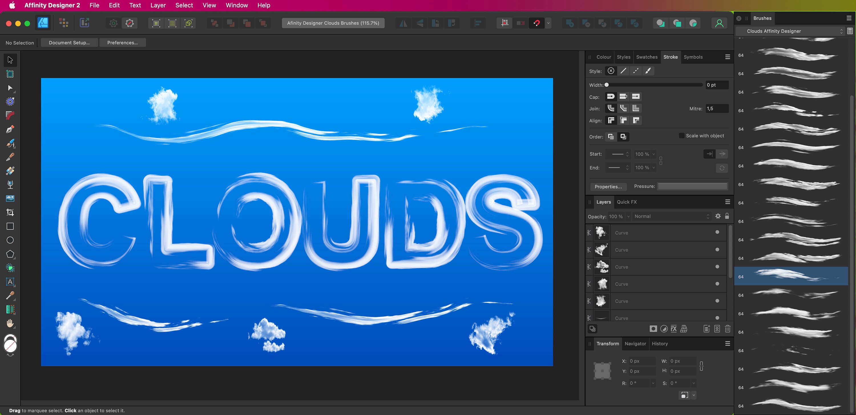 Affinity Designer Clouds Brushes | Affinity Designer Brushes - Etsy