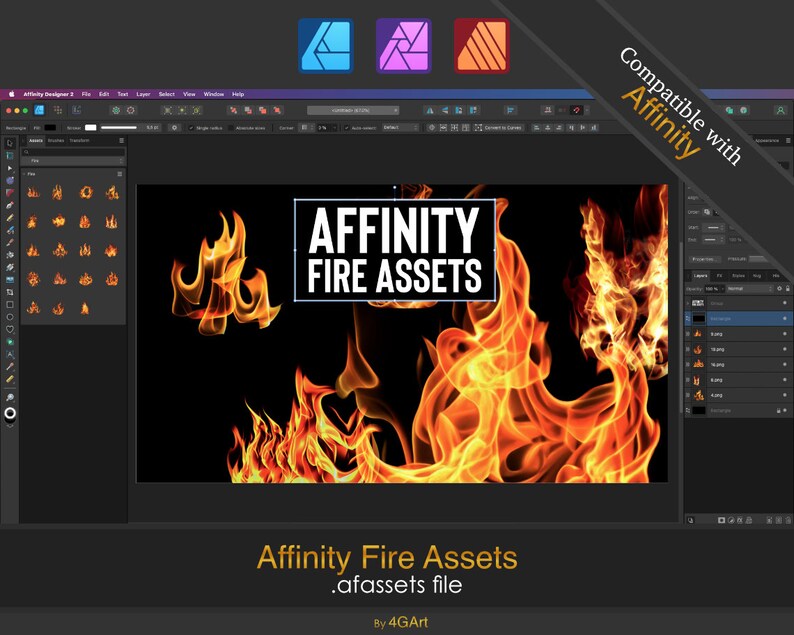 Affinity Fire Assets for Affinity Designer and Affinity Photo Affinity ...