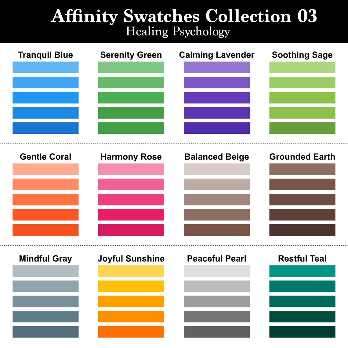 Affinity Color Swatches Bundle for Affinity Designer, Affinity Photo ...