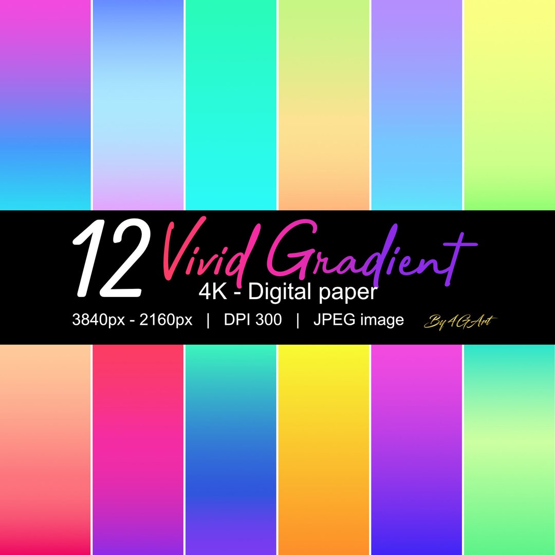 Vivid Color Gradient Digital Paper | Vivid Background in 4K | 4K ...