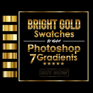 7 Bright Gold Gradients for Photoshop and Photopea | Gold Gradient ...
