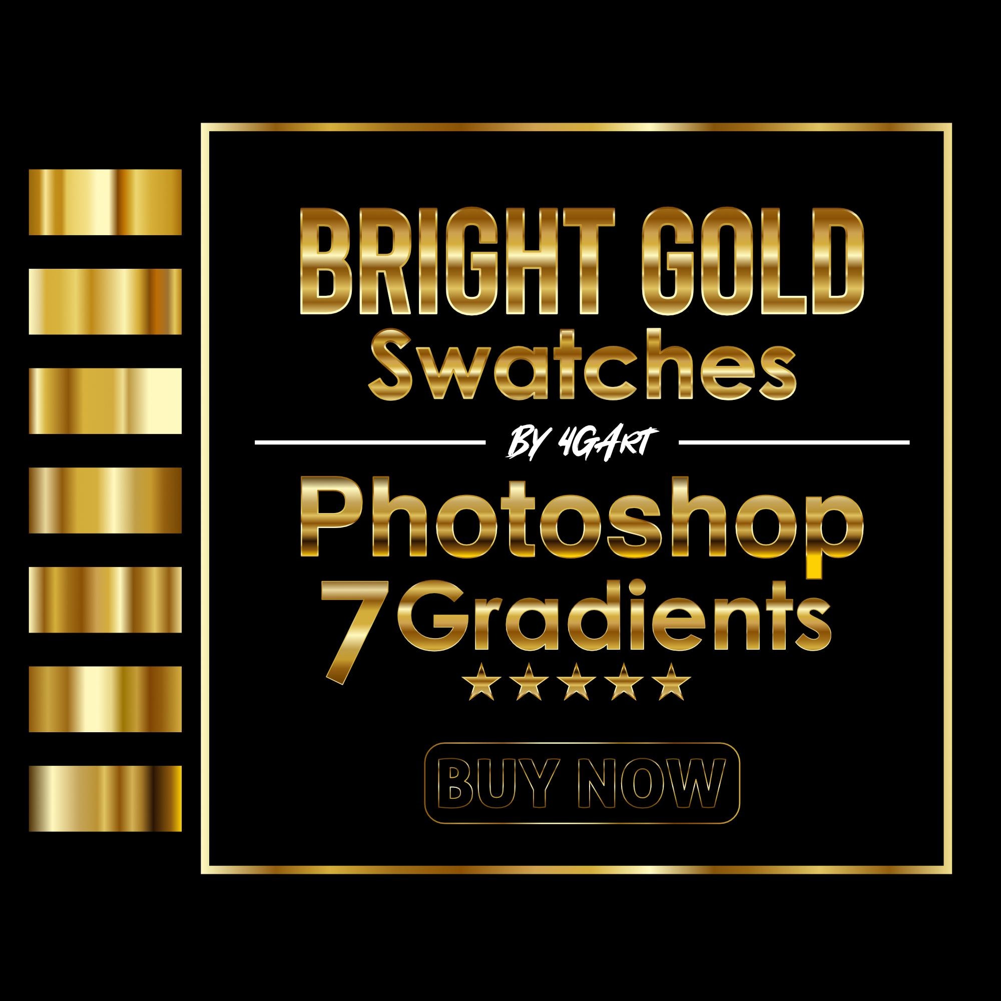 7 Bright Gold Gradients for Photoshop and Photopea | Gold Gradient ...