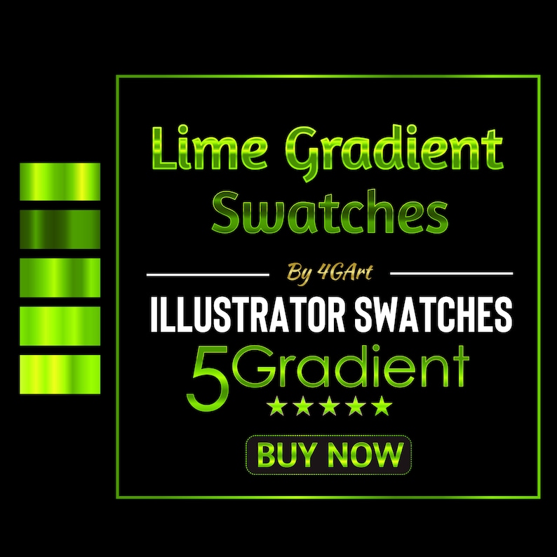 Lime Color Gradient Swatches for Illustrator | Adobe Illustrator ...
