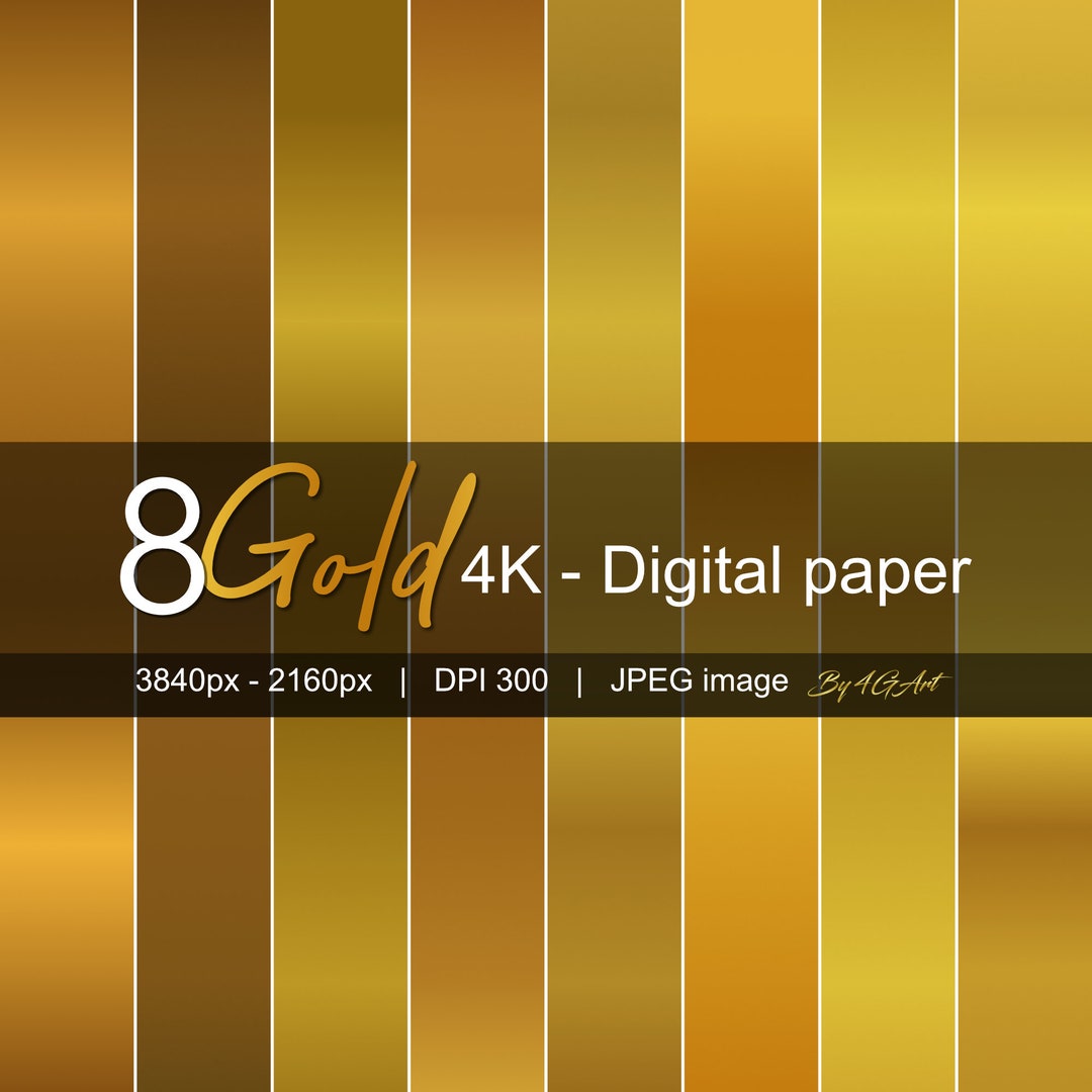 Gold Gradient Digital Paper | Gold Gradient Background | 4K Background ...