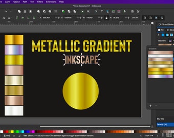 Silver Metallic Color Gradient Swatches for Inkscape | Inkscape Silver ...