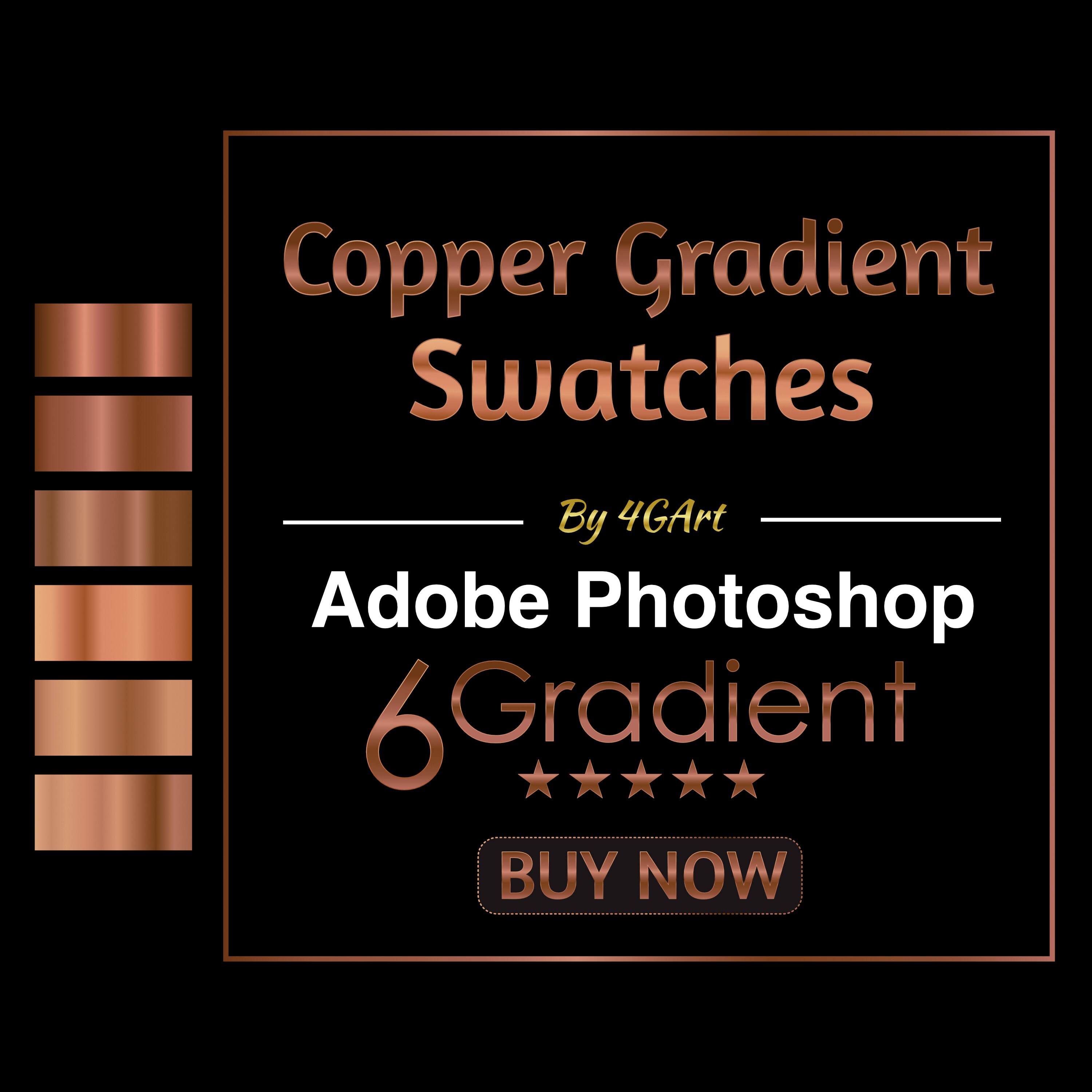 Copper Metallic Color Gradient for Adobe Photoshop and Photopea.com ...