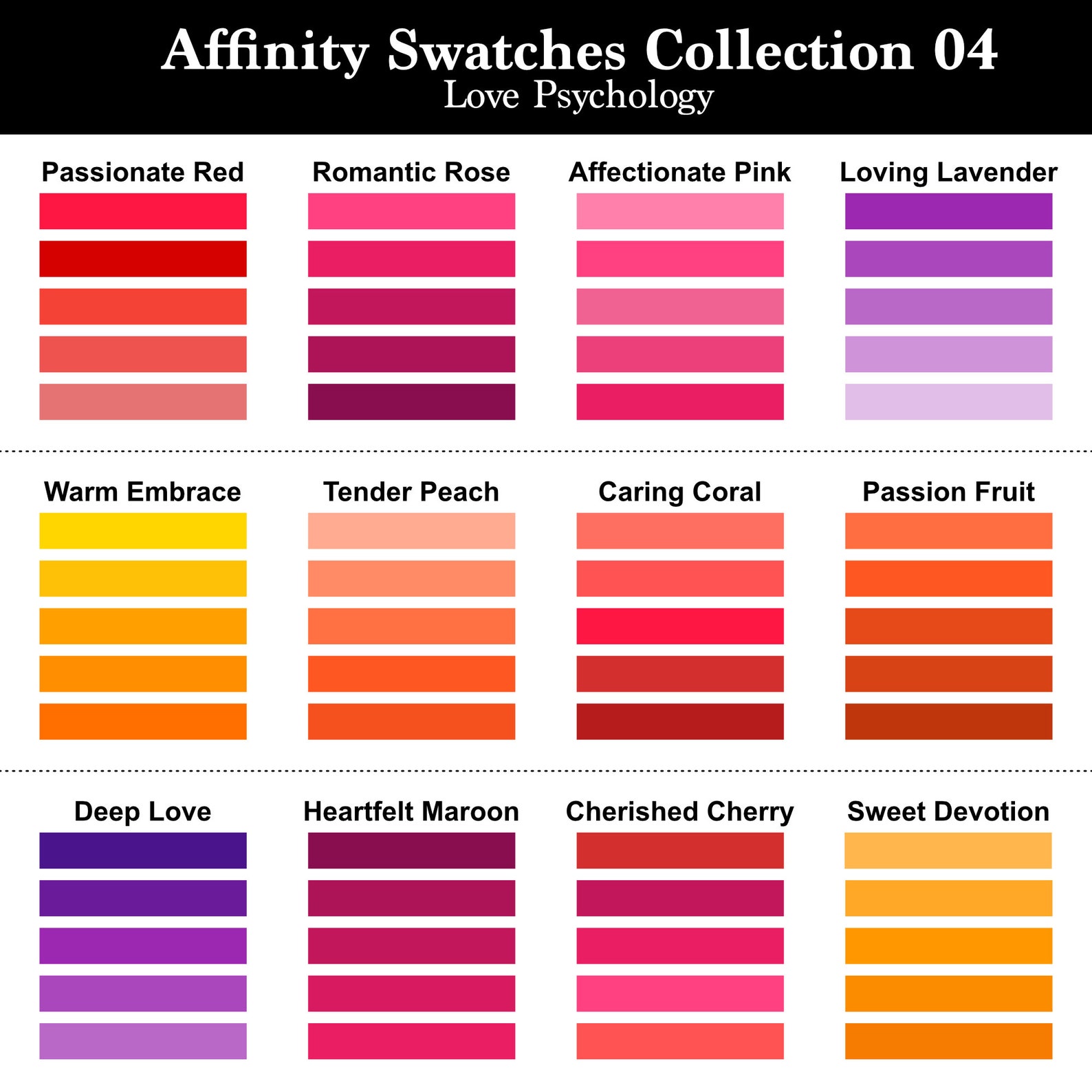 Affinity Color Swatches Bundle for Affinity Designer, Affinity Photo ...