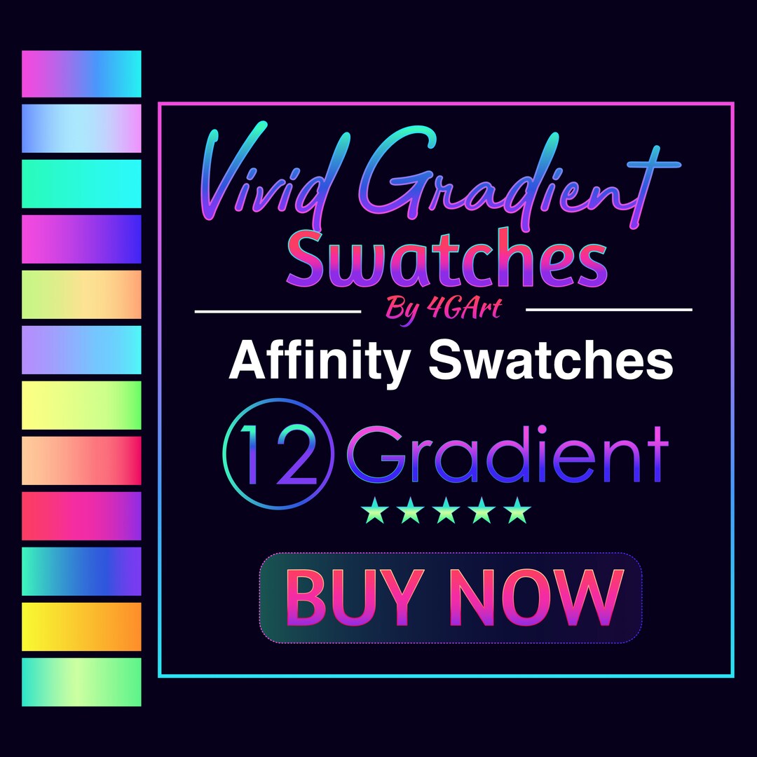 12 Vivid Gradient for Affinity Designer and Affinity Photo - Etsy