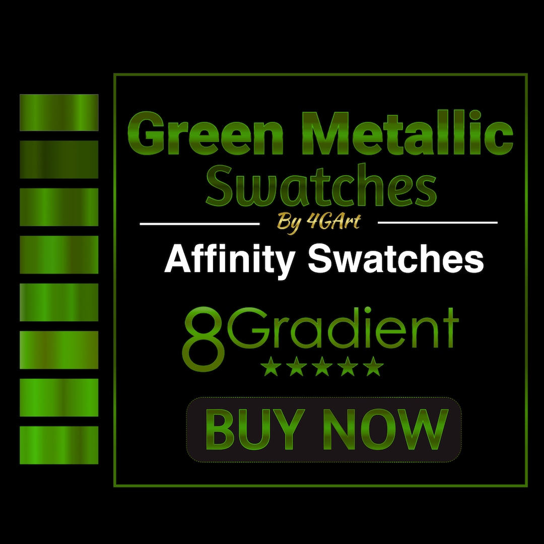 8 Green Metallic Gradient for Affinity Designer and Affinity Photo - Etsy