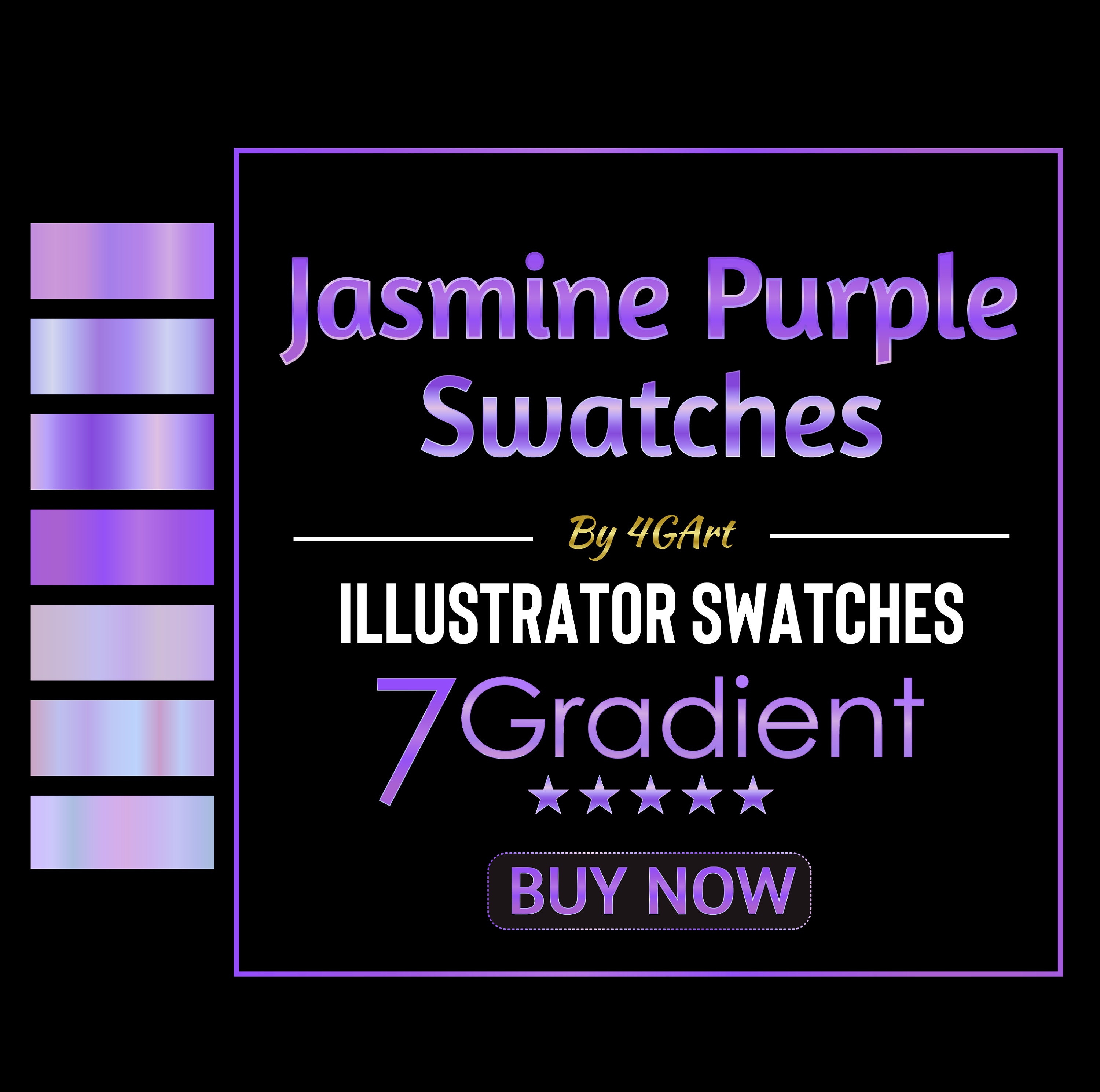 Jasmine Purple Gradient Swatches for Illustrator | Adobe Illustrator - Etsy