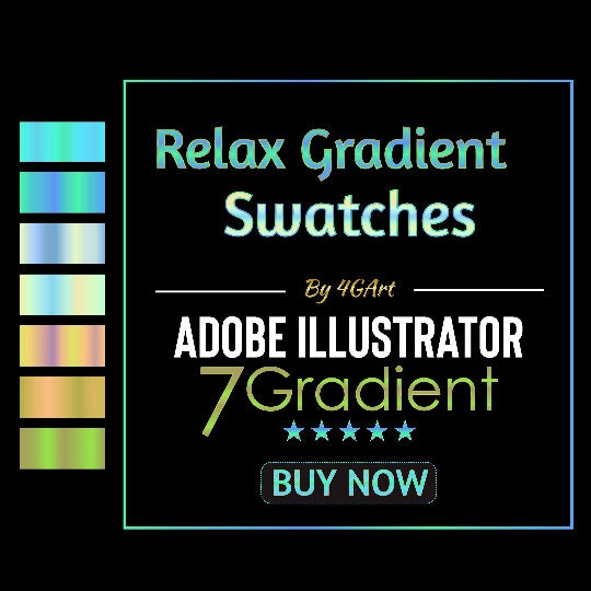 Illustrator Gradient Swatches Collection 2 Bundle for Adobe Illustrator ...