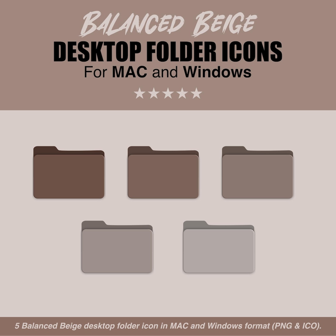 Balanced Beige Folder Icon for MAC and WINDOWS | Folder Icon | Desktop ...