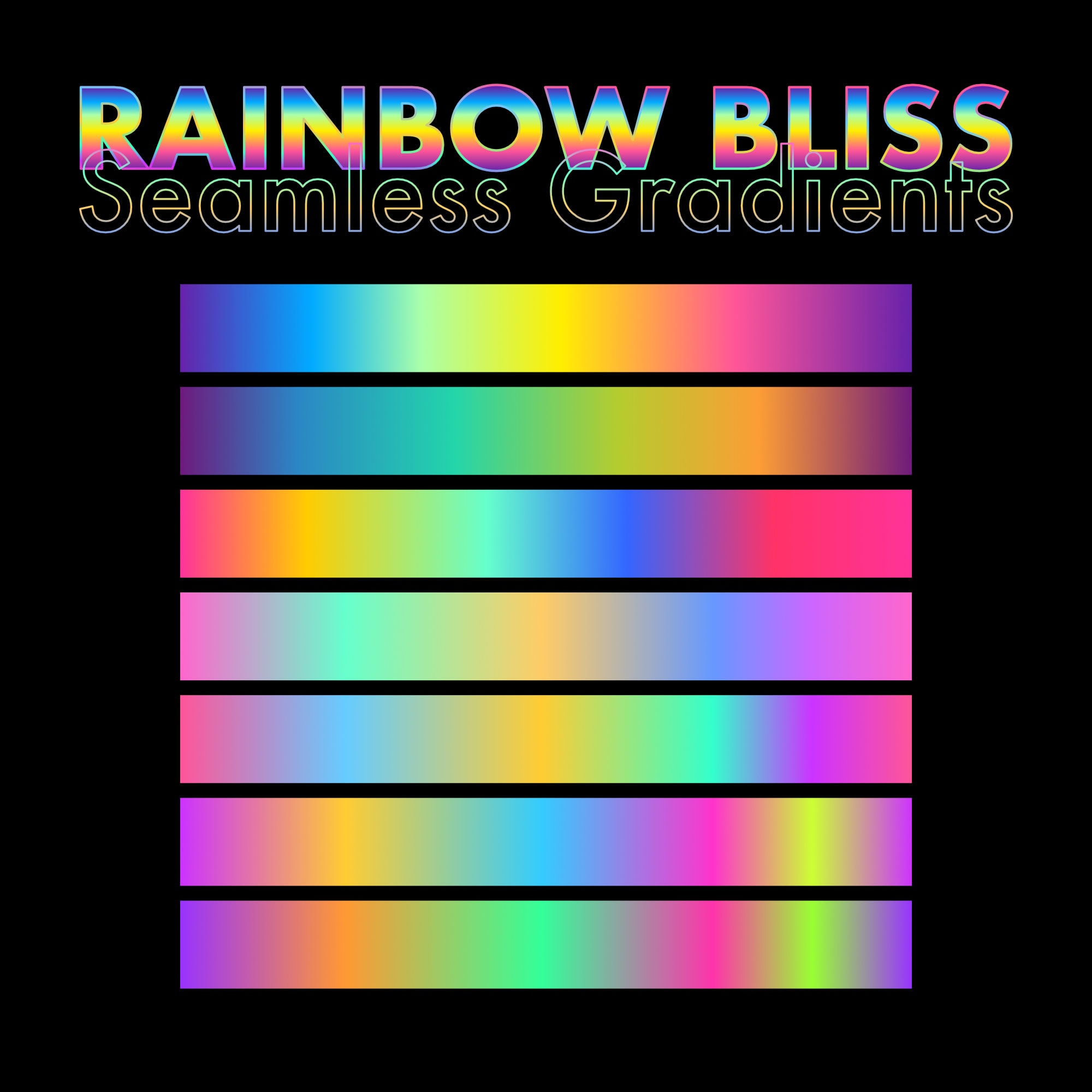 7 Rainbow Gradient for Affinity Designer and Affinity Photo - Etsy UK