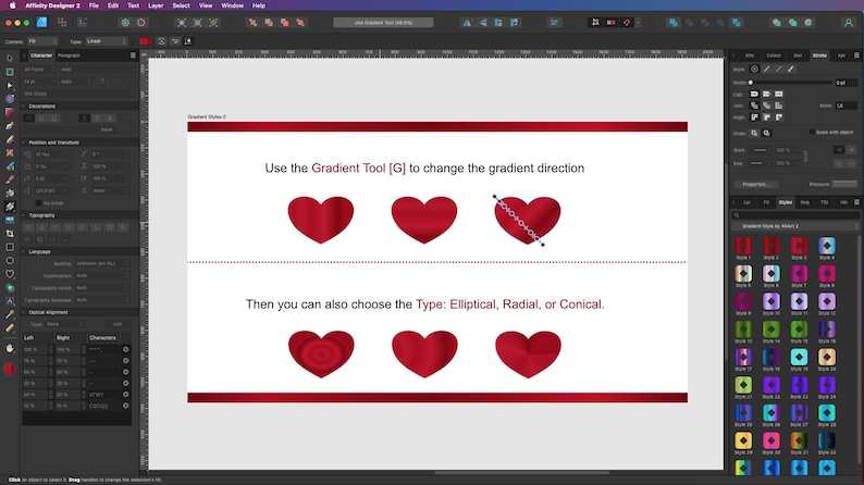 Affinity Gradient Styles Vol.2 for Affinity Designer, Affinity Photo ...