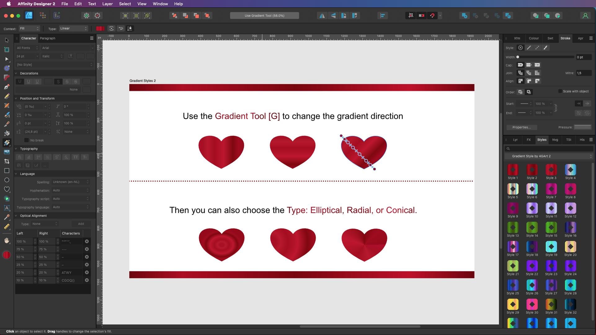 Affinity Gradient Styles Vol.2 for Affinity Designer, Affinity Photo and Affinity Publisher ...