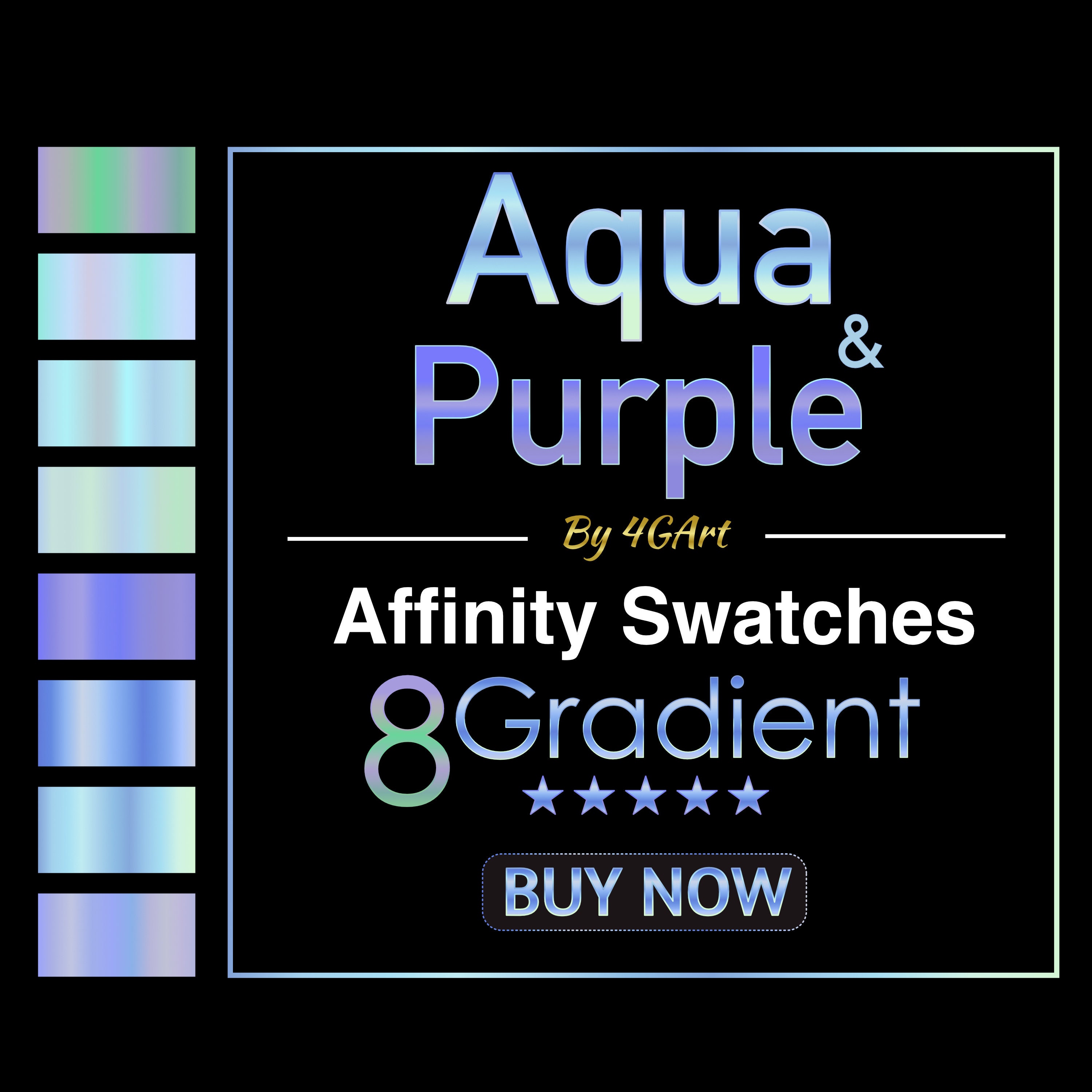 Aqua & Purple Gradient Swatches for Affinity Designer and Affinity ...