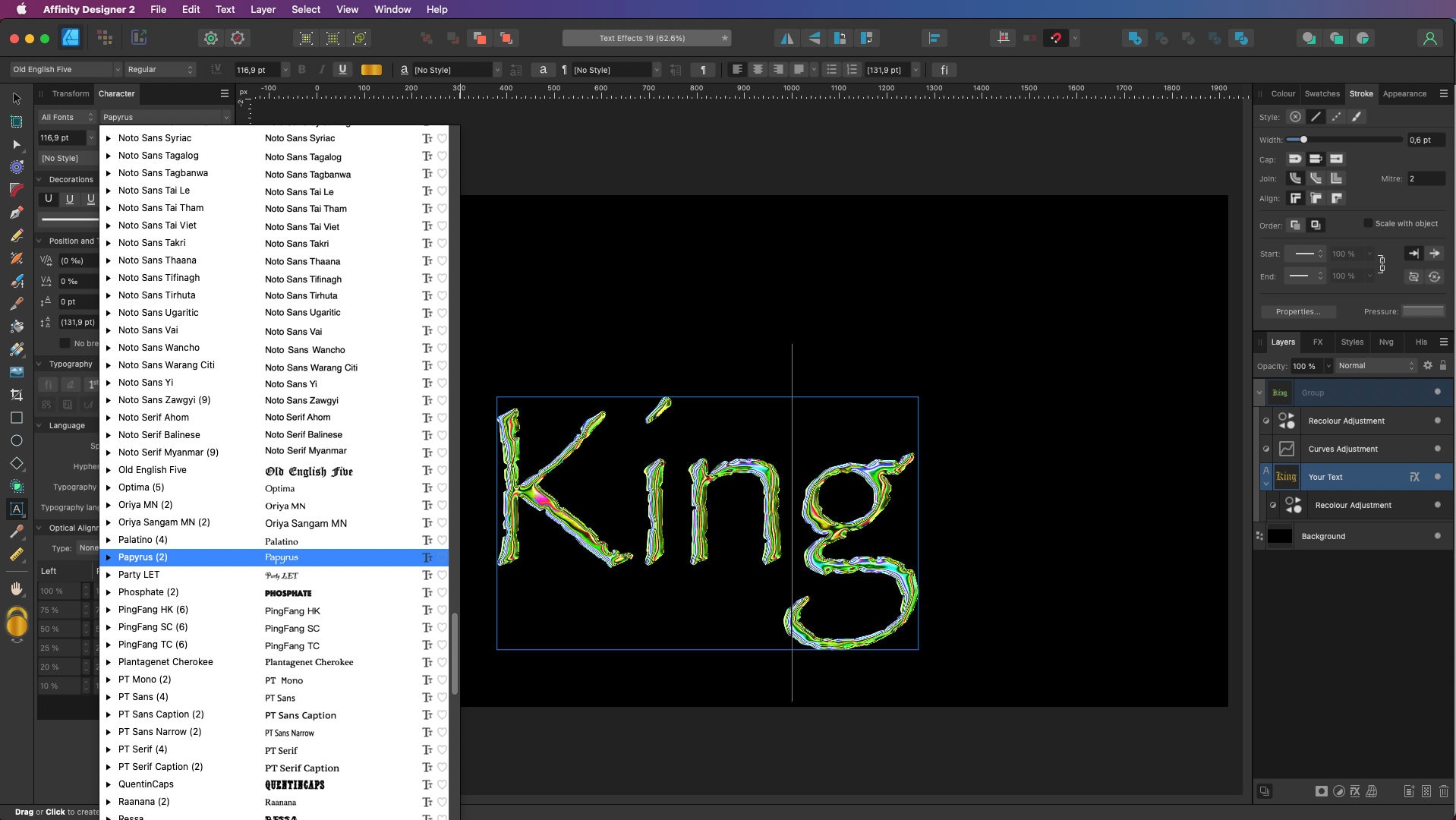 Text Effects for Affinity Designer | Chrome Vibrant Green and ...