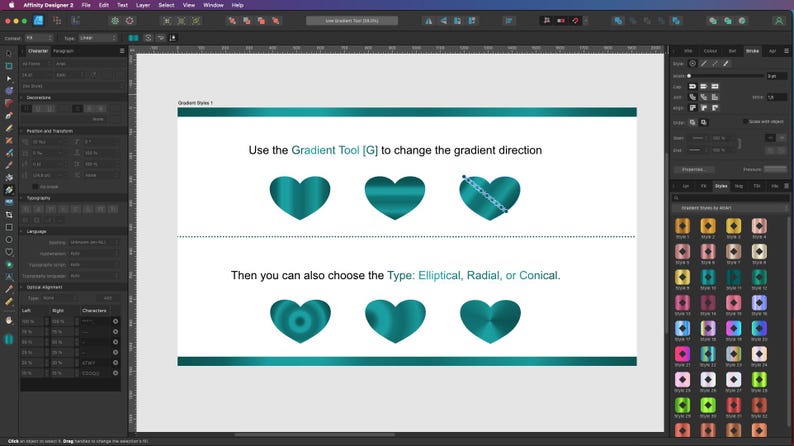 Affinity Gradient Styles for Affinity Designer, Affinity Photo and ...