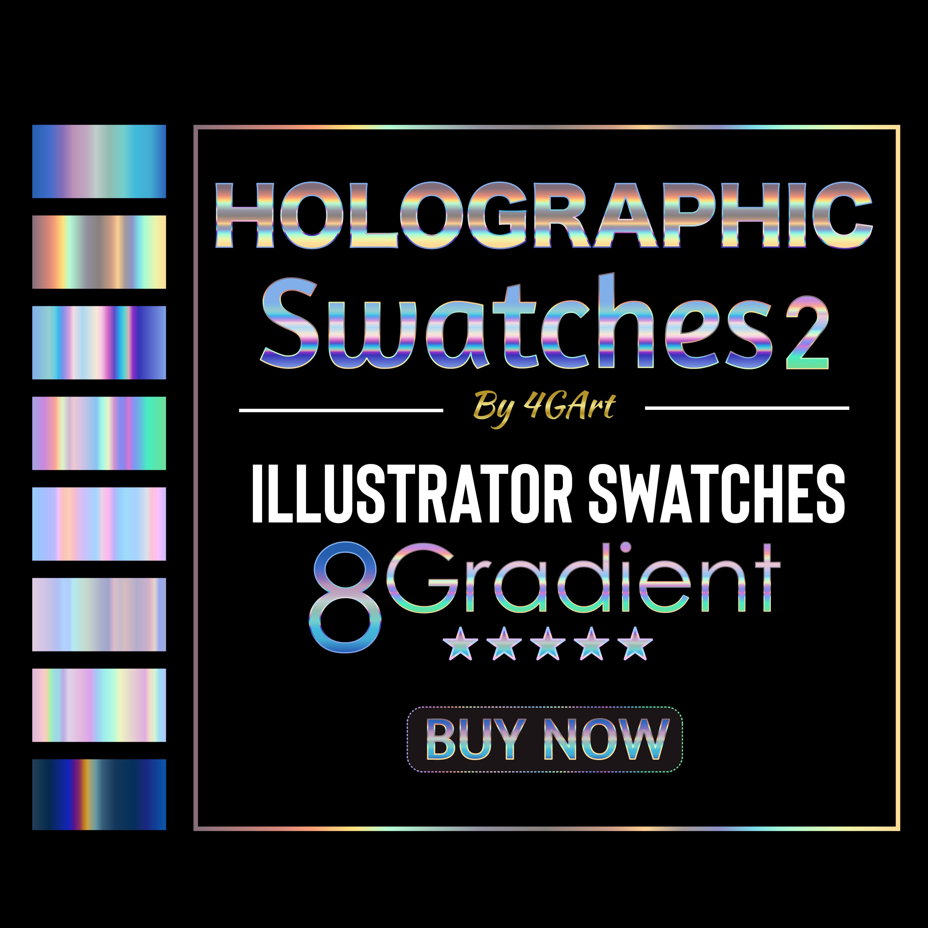 Holographic Color Gradient Swatches 2 for Illustrator | Adobe ...
