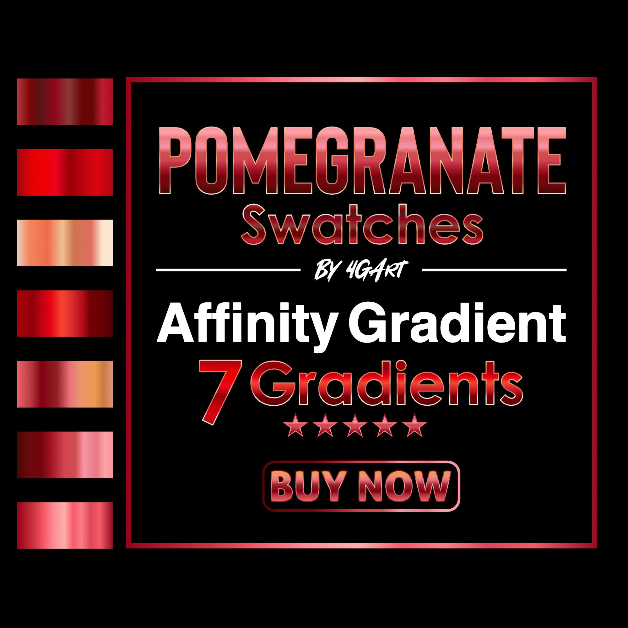 Pomegranate Gradient Swatches for Affinity Designer, Affinity Photo and ...