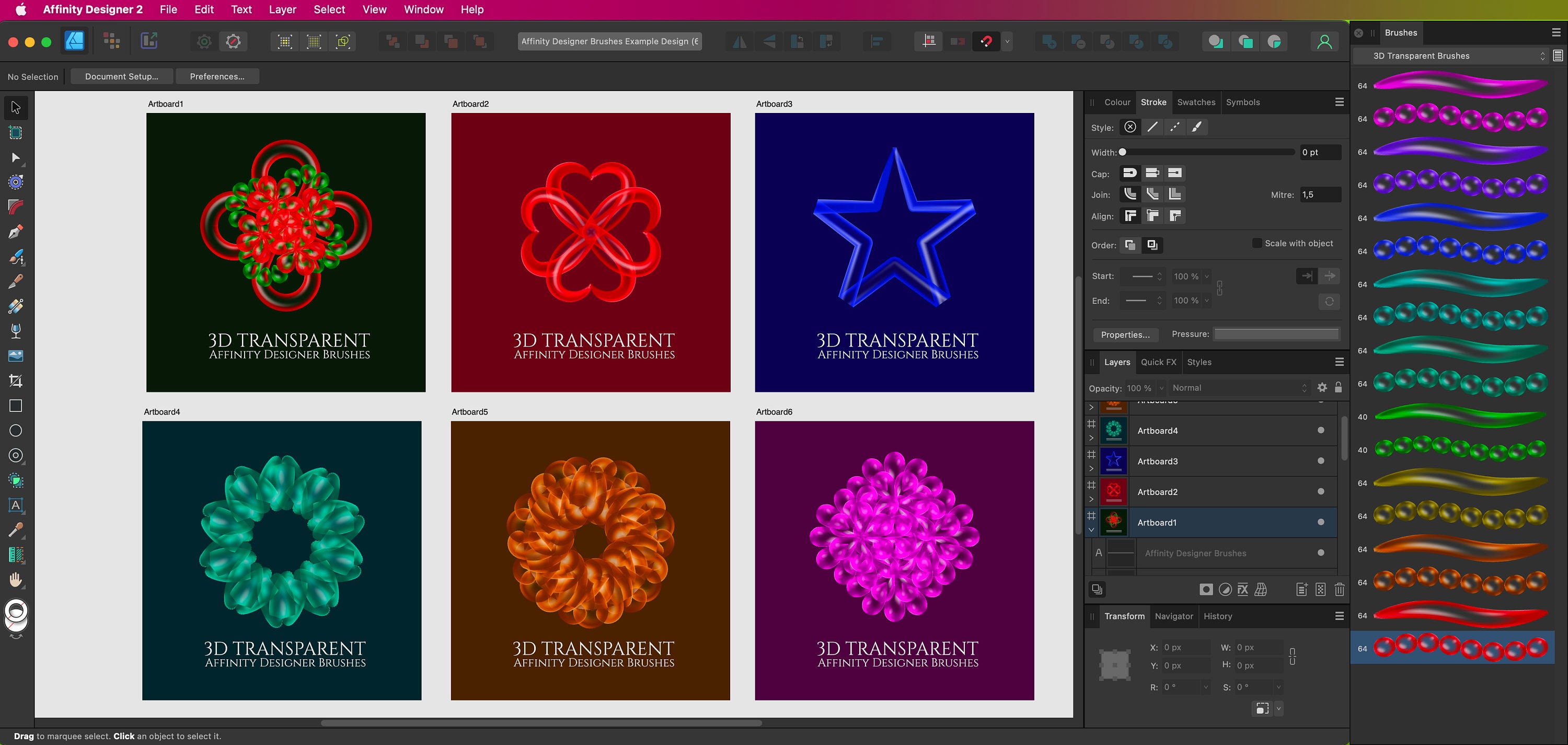 Affinity 3D Transparent Brushes for Affinity Designer | Affinity ...