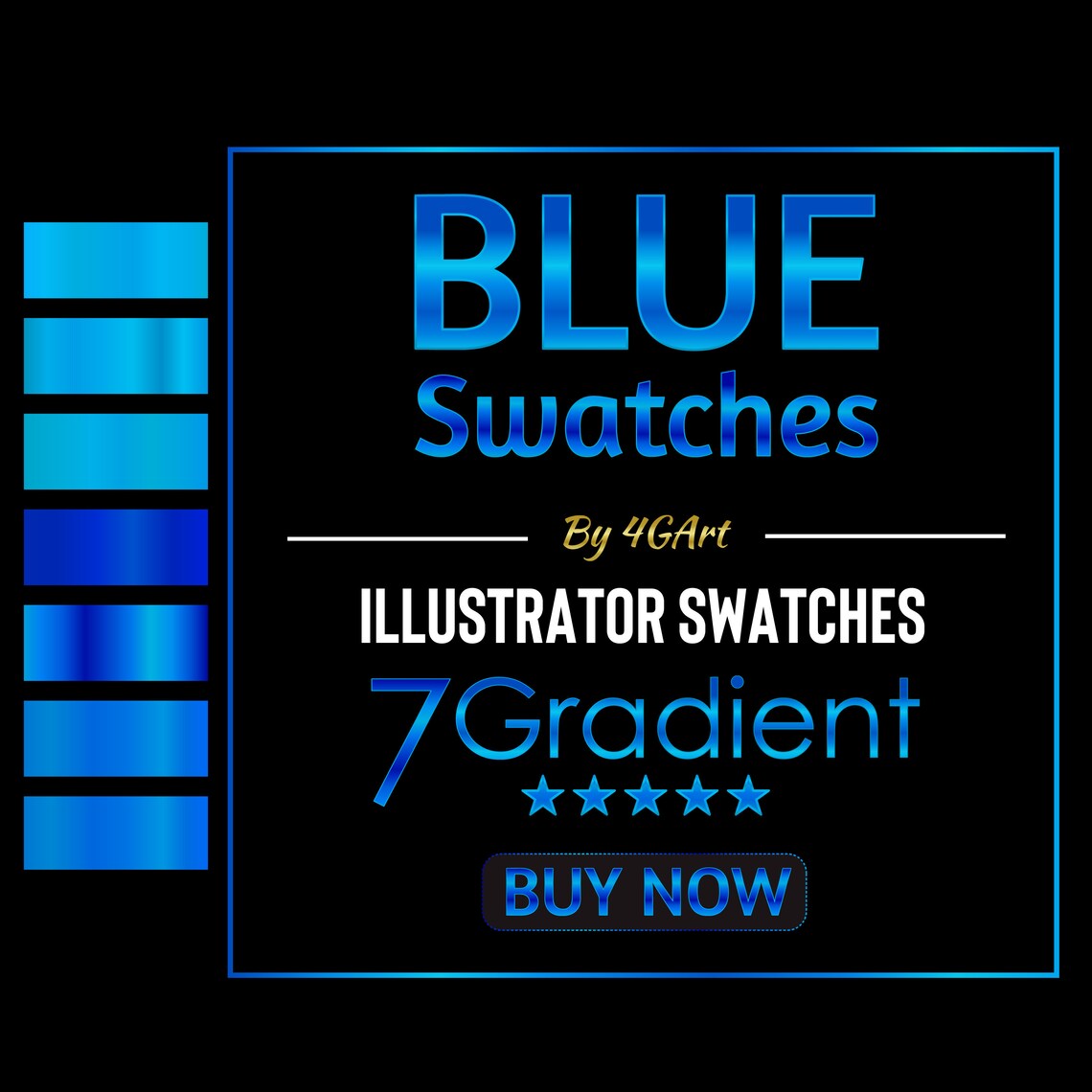 Blue Gradient Swatches for Illustrator - Etsy