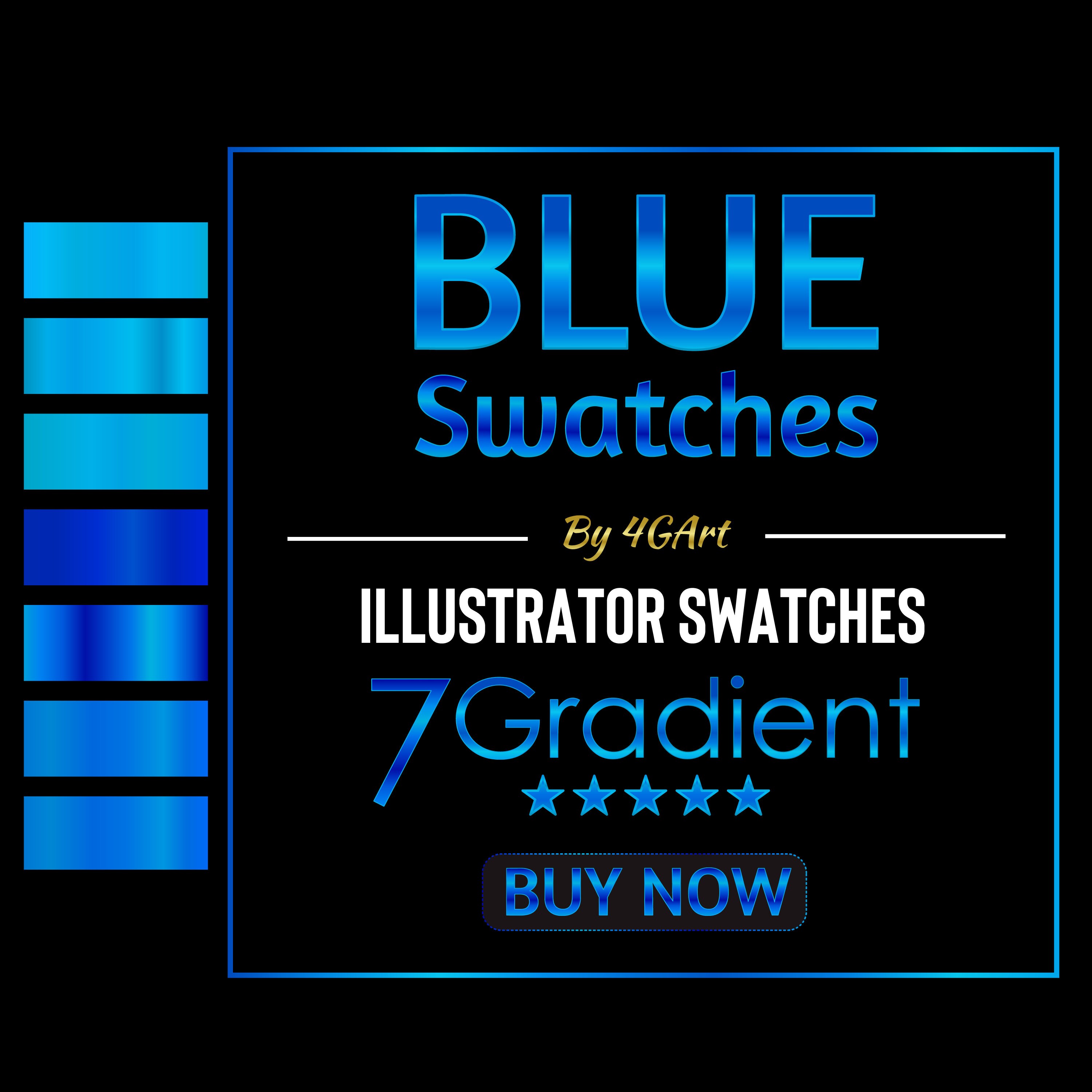 Blue Gradient Swatches for Illustrator - Etsy