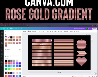 Canva Gold Metallic Gradient | Canva.com Gold Gradient Swatches | Gold ...