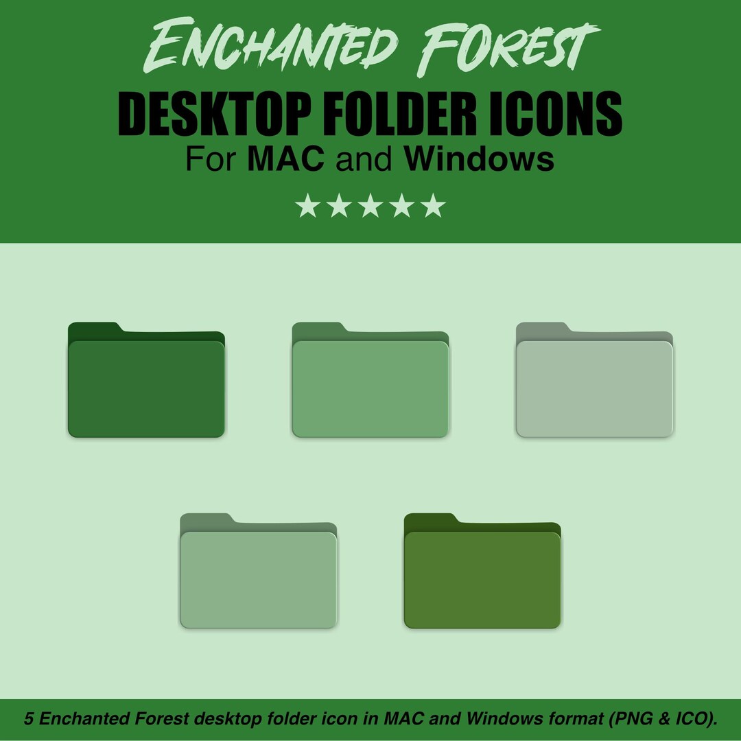 Enchanted Forest Folder Icon for MAC and WINDOWS | Folder Icon ...