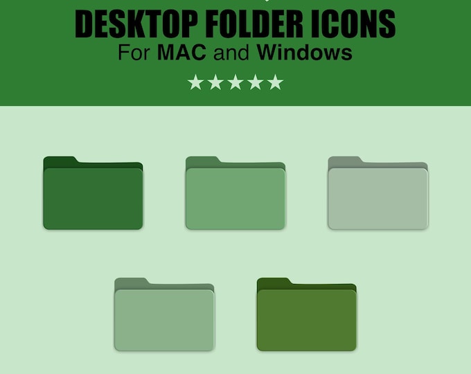Green Desktop Folder Icon for Mac and Windows, Mac Desktop Folder Icon ...