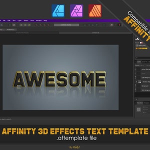 Affinity 3D Text Effects Template for Affinity Designer and - Etsy