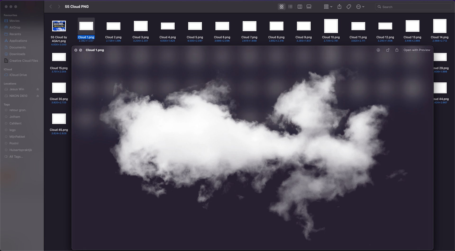 55 Real Cloud Overlays Transparent PNG, Overlays, Easy to Use, DIGITAL ...