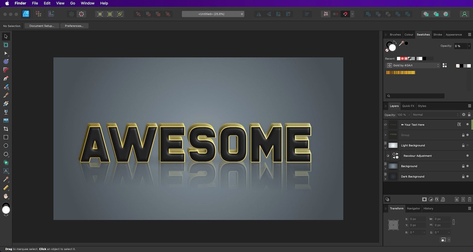 Affinity 3D Text Effects Template for Affinity Designer and Affinity ...
