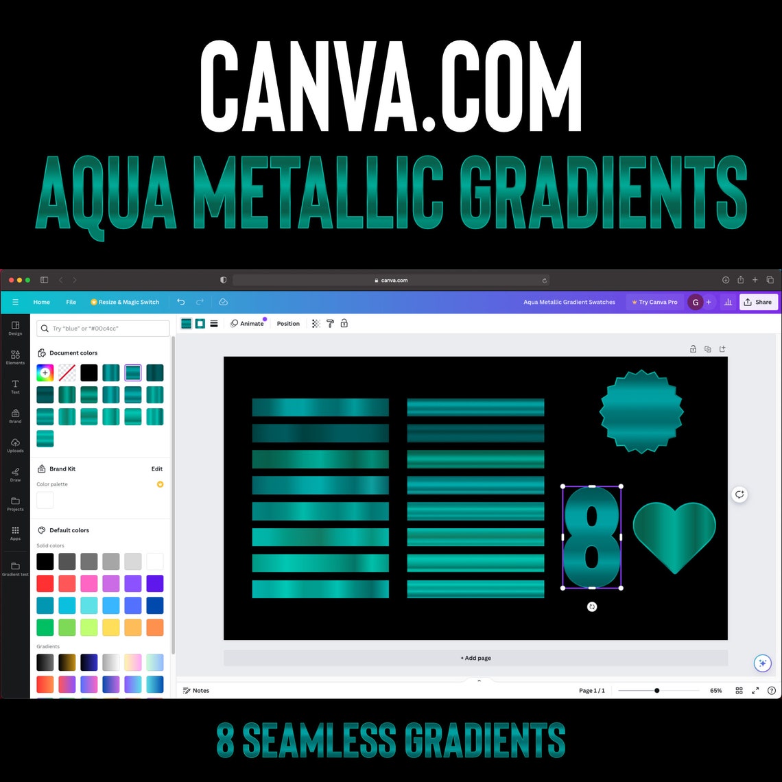 Canva Seamless Gradient Swatches Collection Seamless Gradient Swatches ...