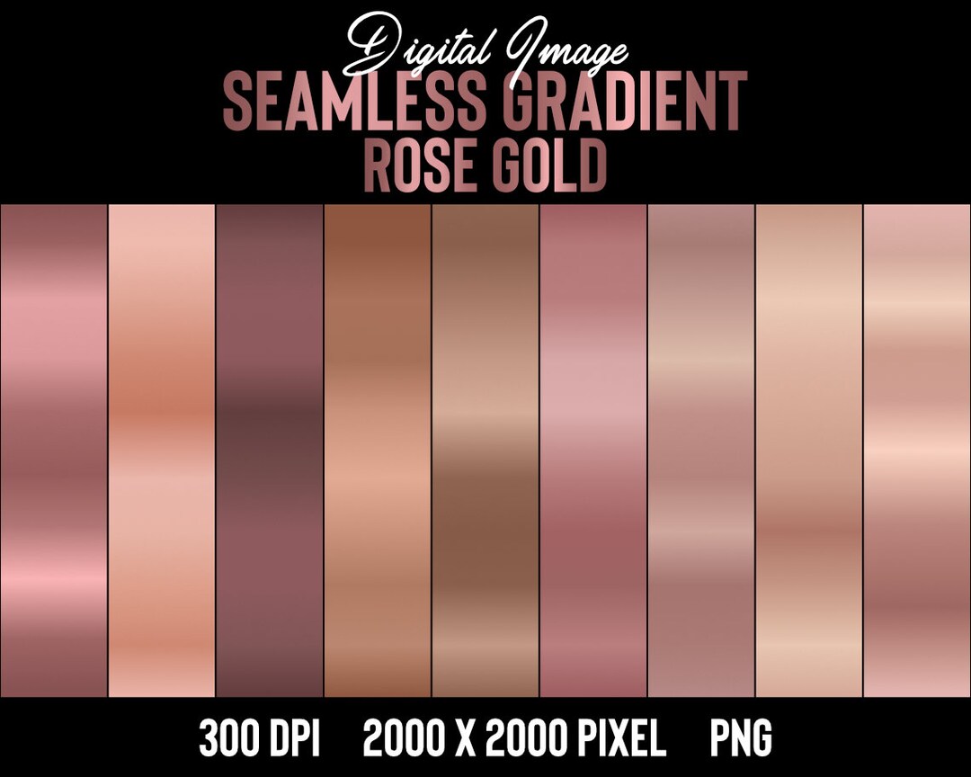Seamless Rose Gold Gradient Digital Image | Gradient Background | Rose ...
